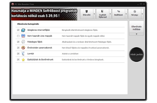 Soft4Boost PC Win Booster Free Letöltés - SzoftHub.hu
